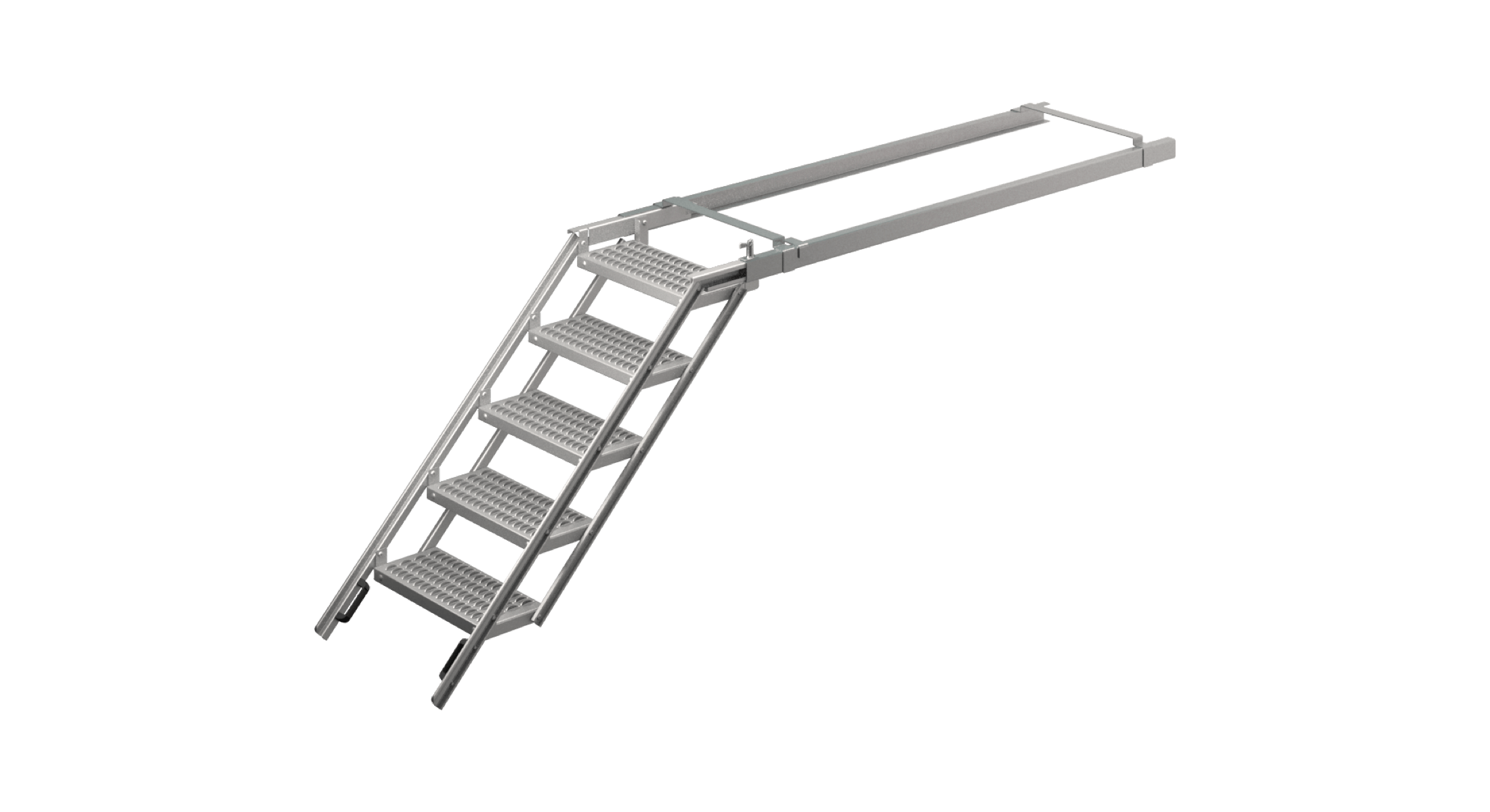 Hot galvanised frame for aluminium ladder with wide step - Product ...